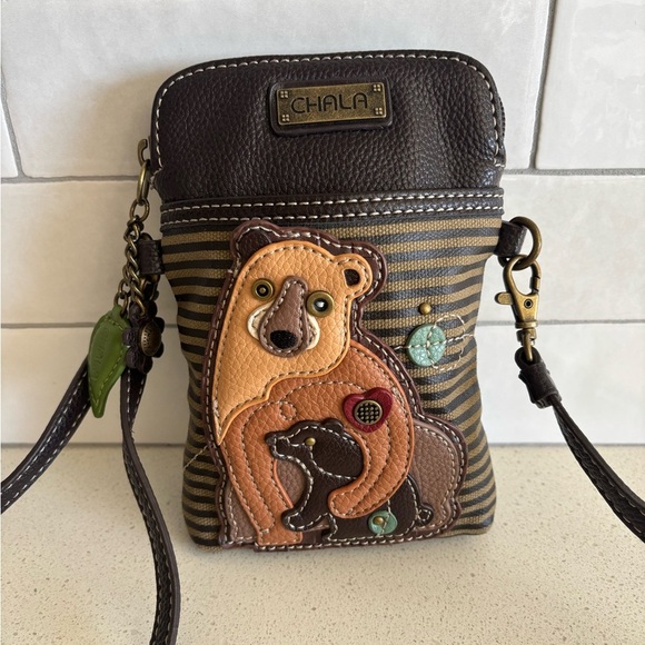 Chala | Bags | Chala Cellphone Small Hand Bag Crossbody Purse Mama Bear ...